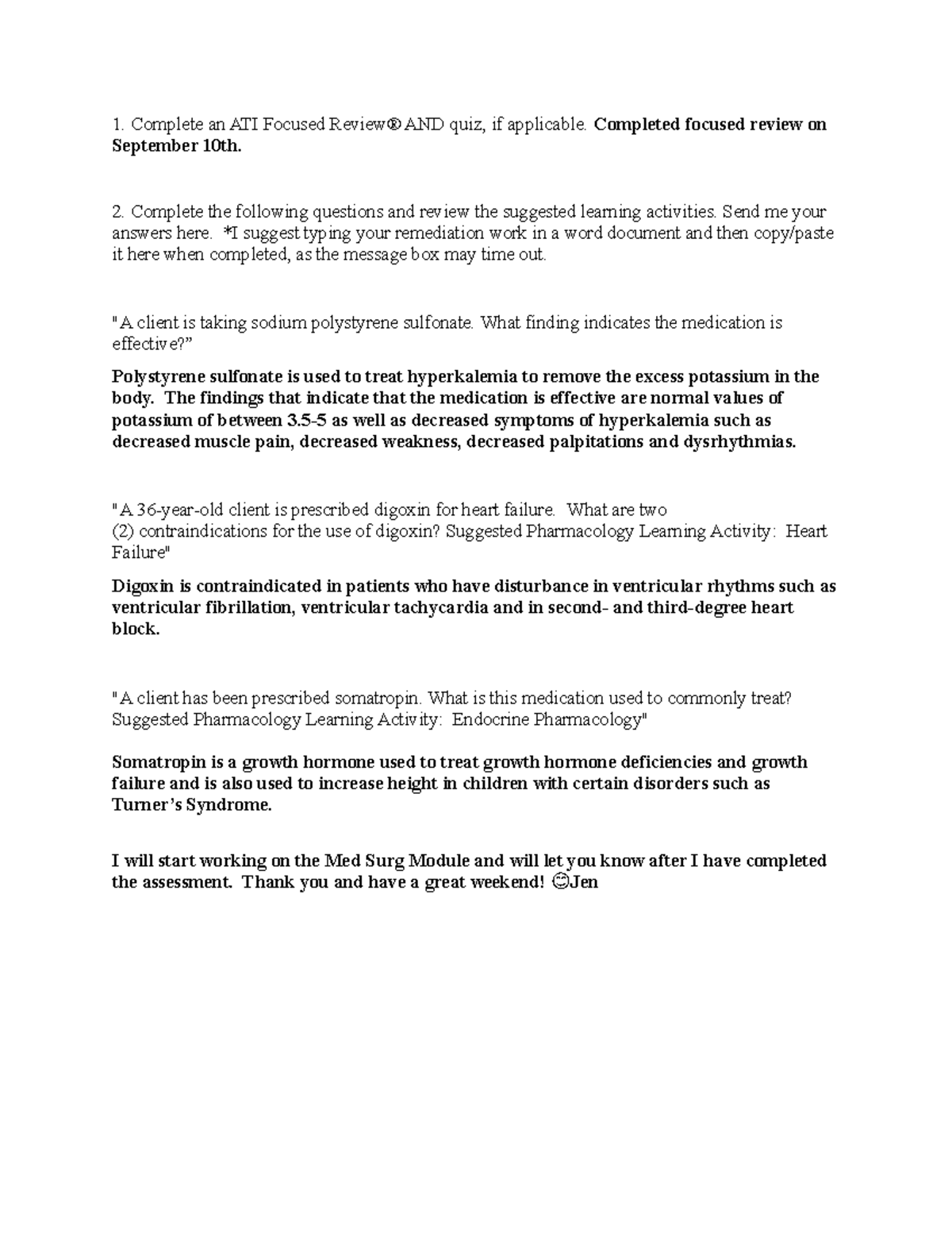 Pharm review - Complete an ATI Focused Review® AND quiz, if applicable ...