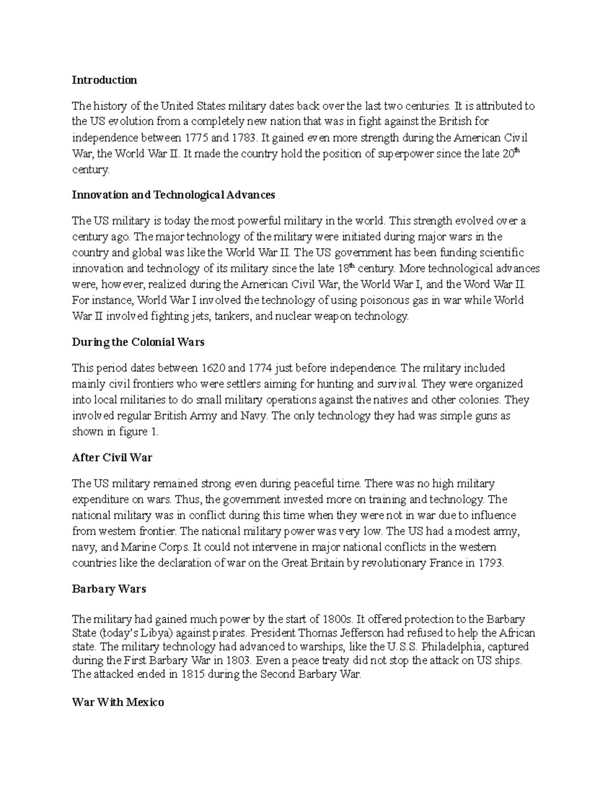 American Military History - Introduction The history of the United ...