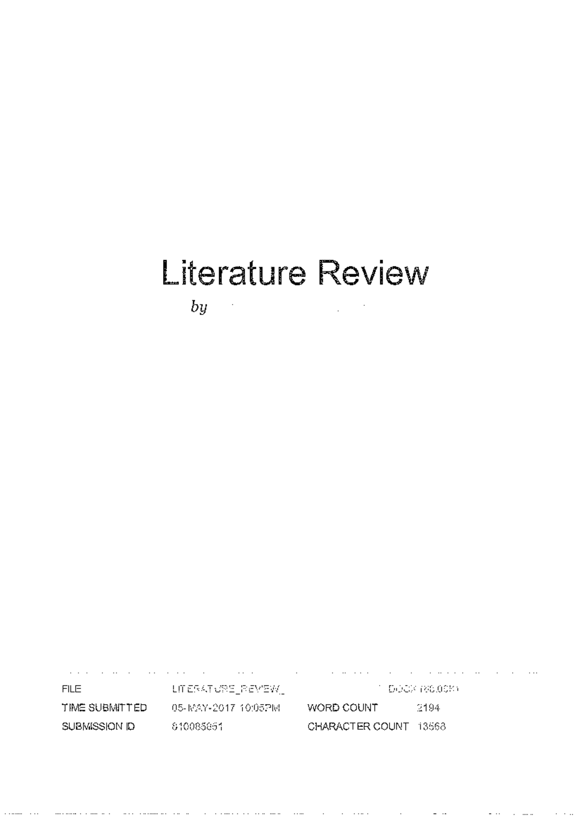 Example Literature review 1 - MGN412 - Studocu