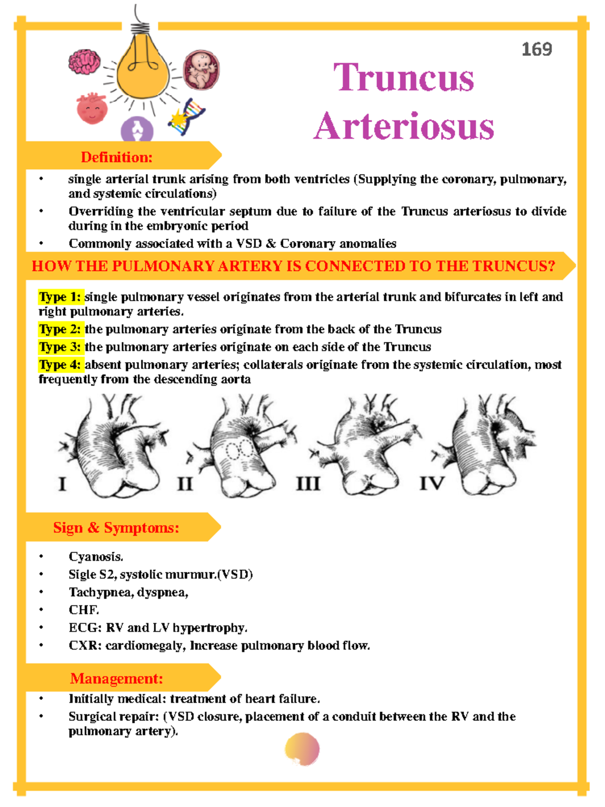Cardiology-43 - Cardiology - Truncus Arteriosus single arterial trunk arising from both ...