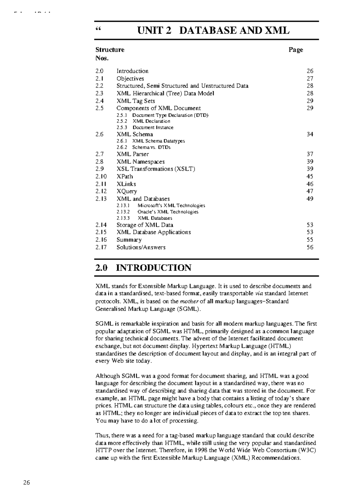 Block-3 MS-043 Unit-3 - material of MCS-043 - Enhanced Database Models “ UNIT 2 DATABASE AND XML ...