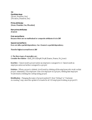 Notes for CS 348 Exam - Summary Databases - Notes for CS 348 Exam ...