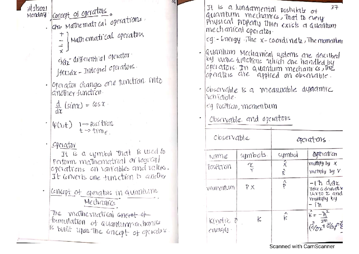Quantum mechanics 5 - Lecture notes - Inorganic Chemistry I - Studocu