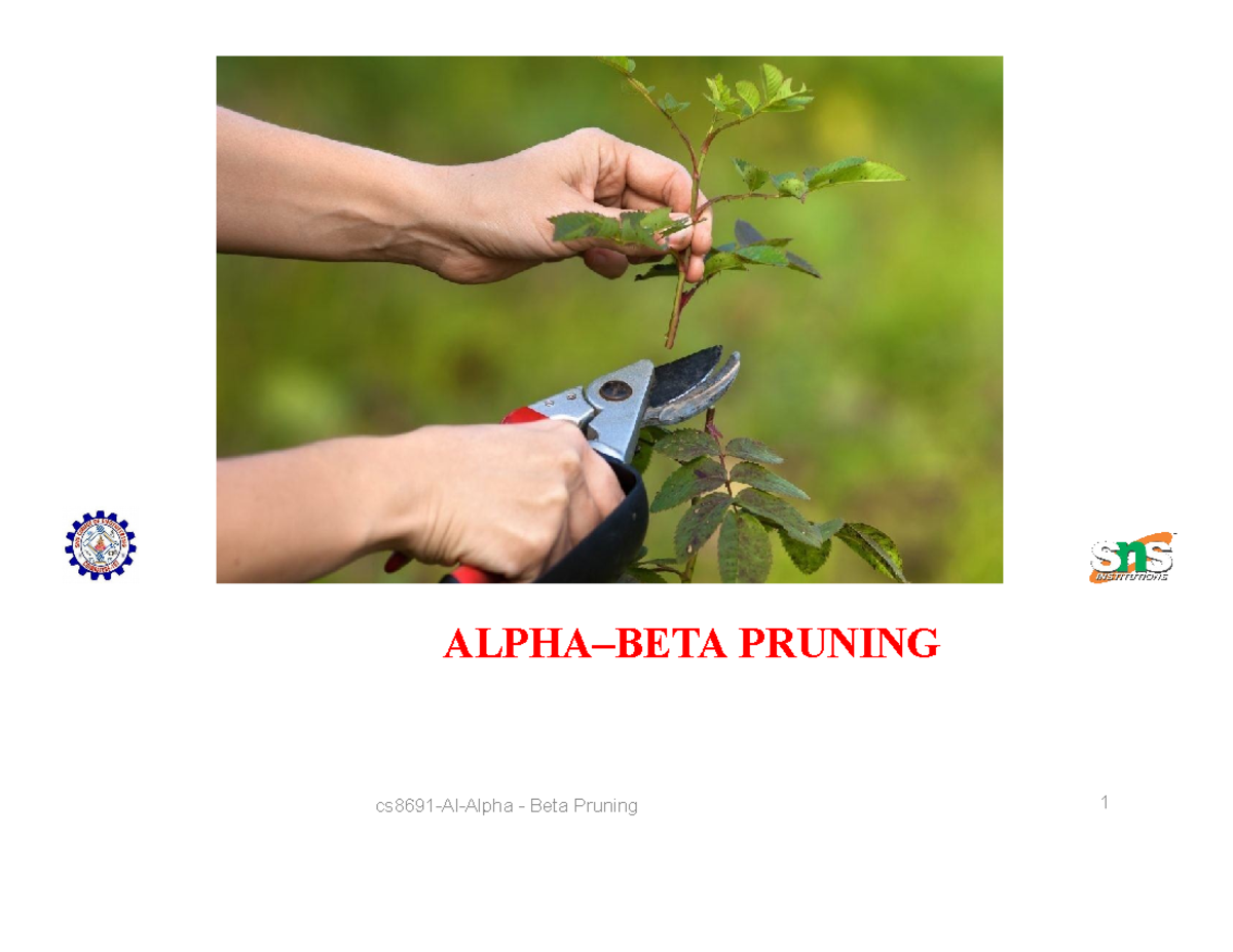 Alpha Beta Pruning - Artificial intelligence - Studocu