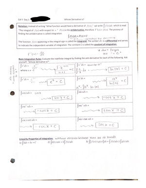 Calculus II - Volume By Cross Sections - MA 1723 - Studocu