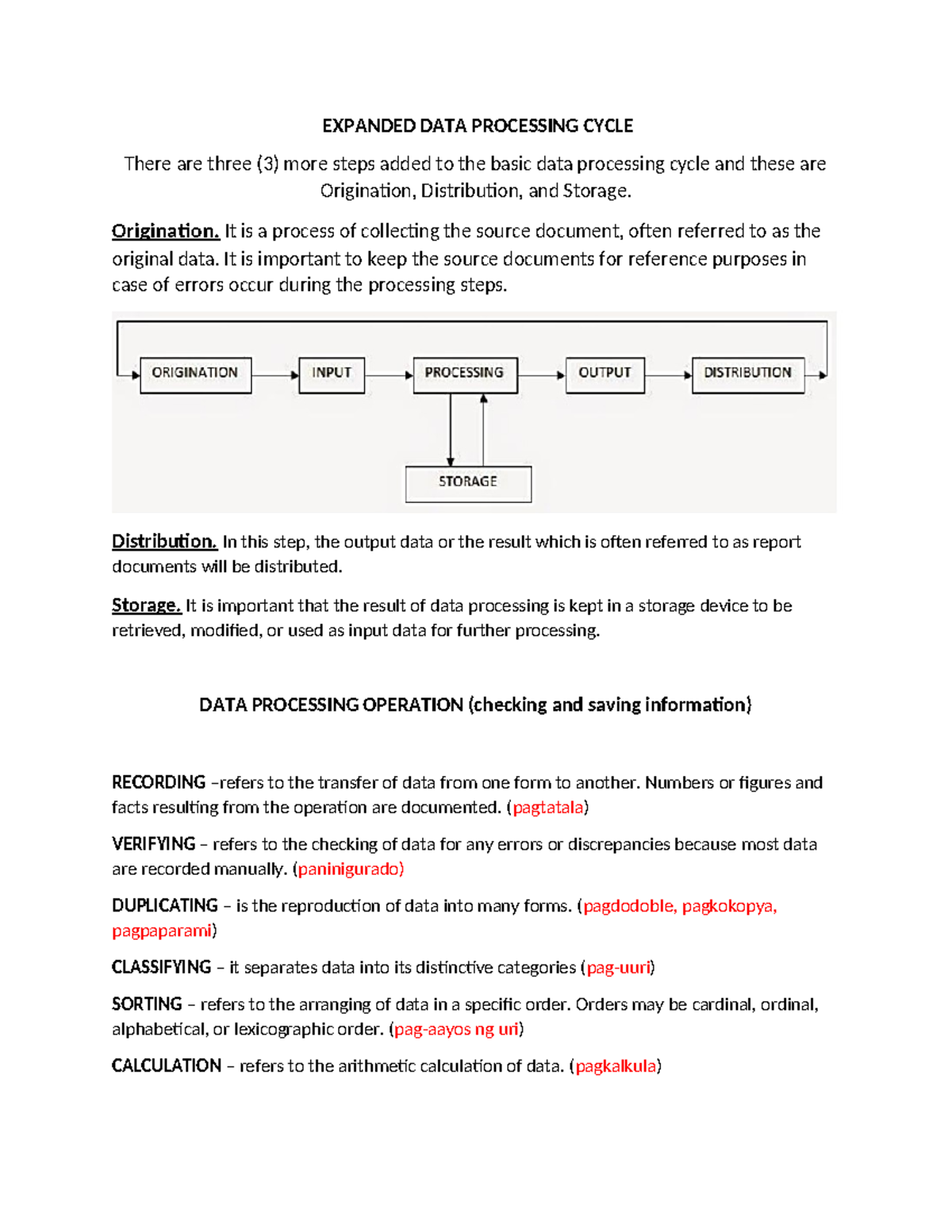 Expanded Data Processing Cycle Expanded Data Processing Cycle There Are Three 3 More Steps