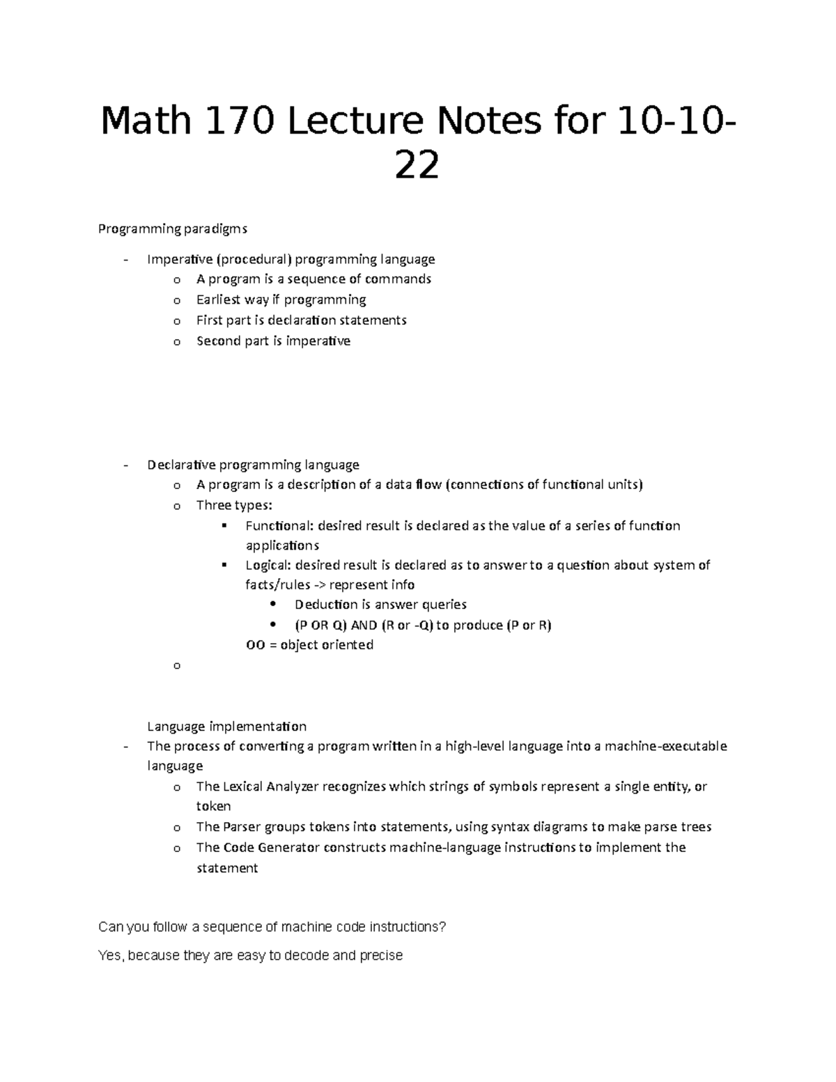 Math 170 Lecture for 10-10-22 - Math 170 Lecture Notes for 10-10- 22 ...
