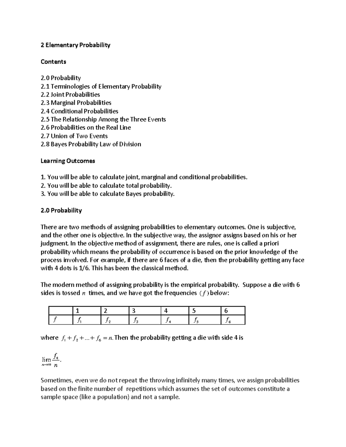 02 PROB-D21 - course material - 2 Elementary Probability Contents 2 ...