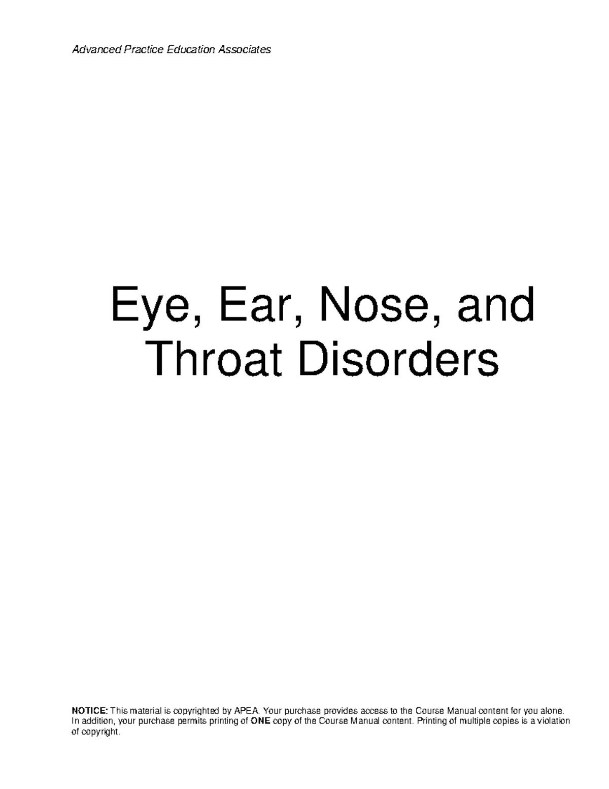Eent2021new - N.a - Advanced Practice Education Associates Eye, Ear ...