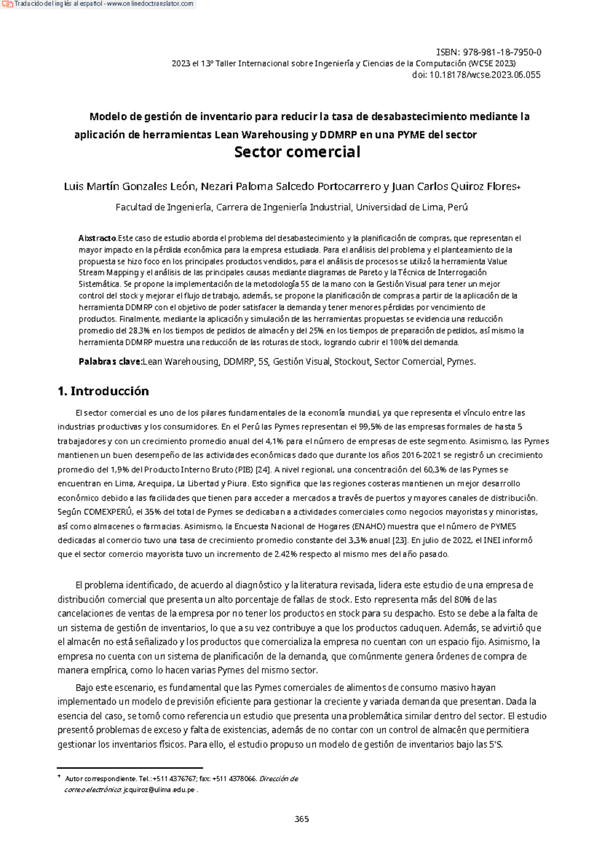 Inventory Management Model for Reducing Stockout rate by - Español ...