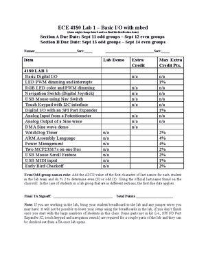 4180t2o - ECE 4180 - Studocu
