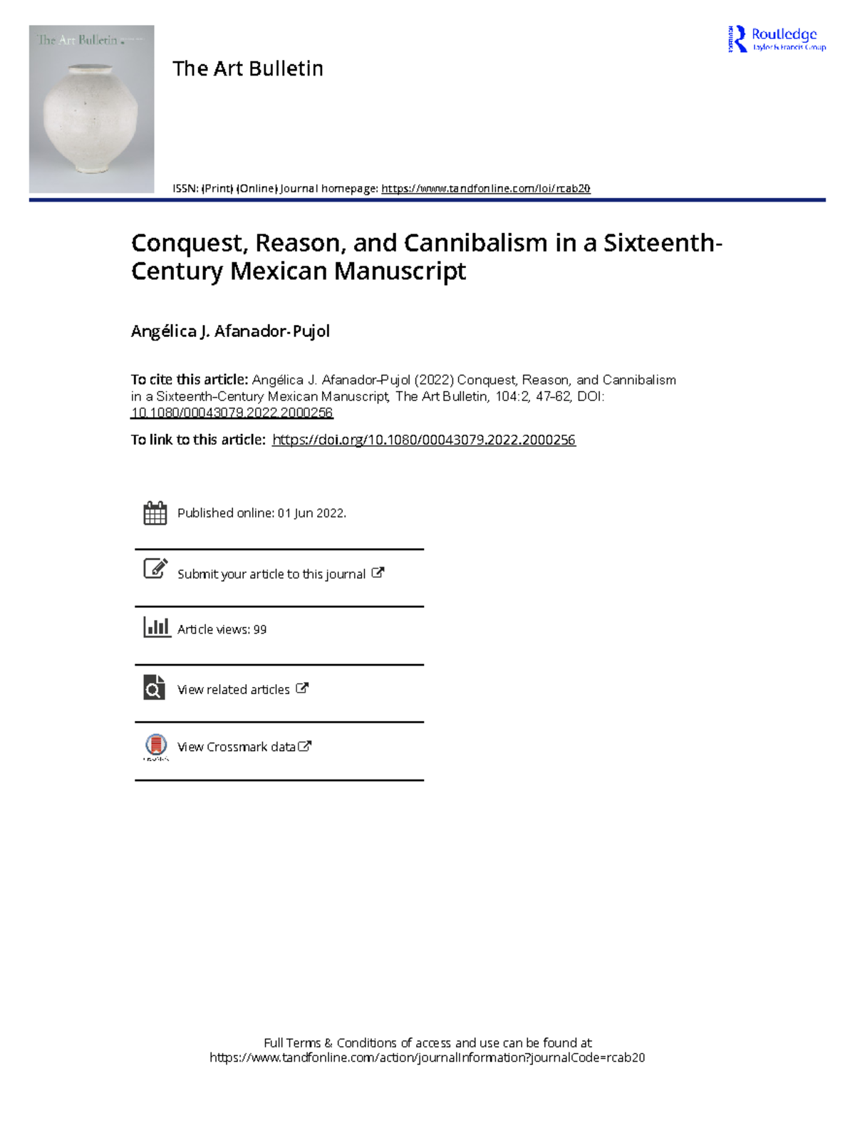 Conquest, Reason, and Cannibalism in a Sixteenth-Century Mexican ...