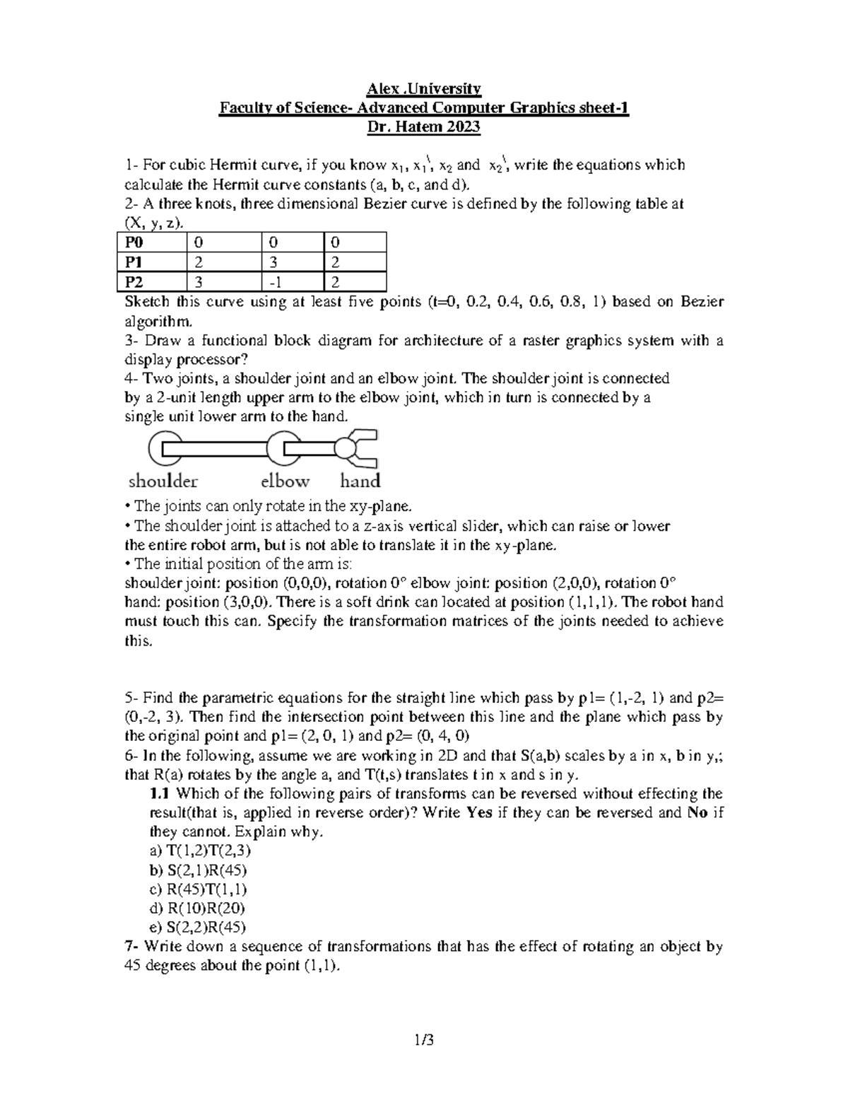 Advanced computer graphics 2023 - 1/ Alex .University Faculty of ...