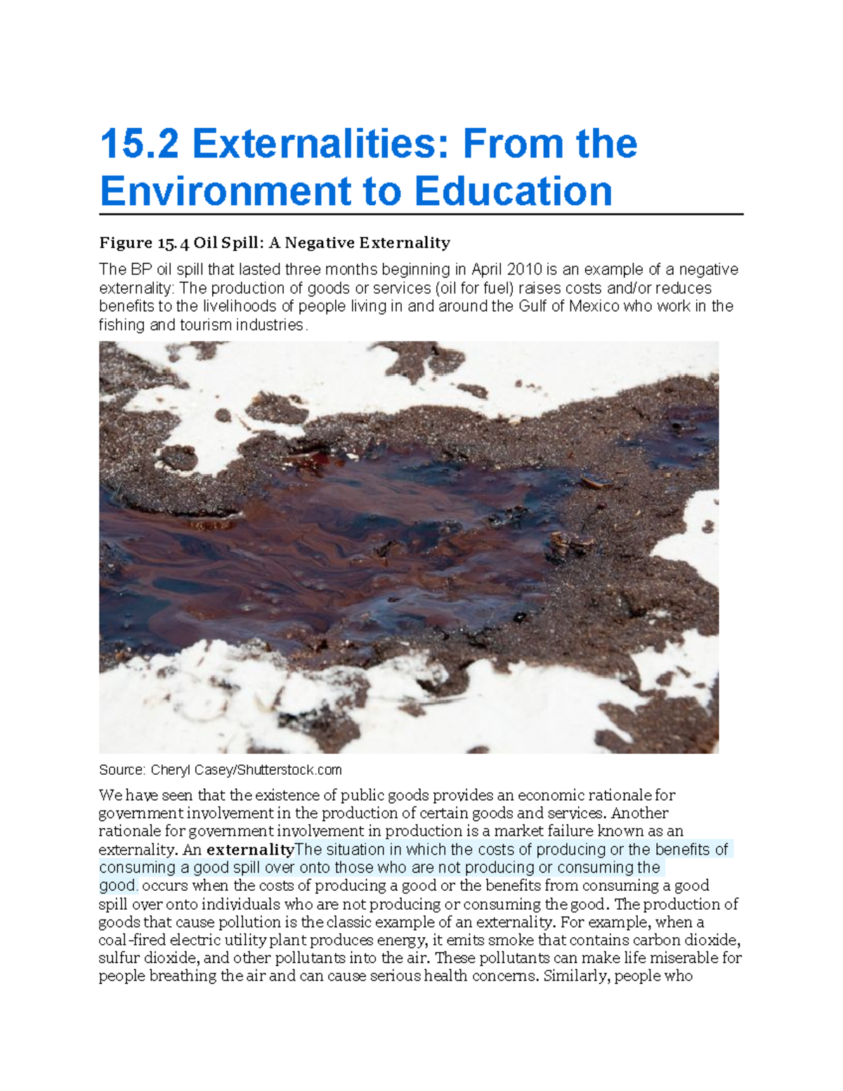 15.2 Externalities - From the Environment to Education - 15 ...