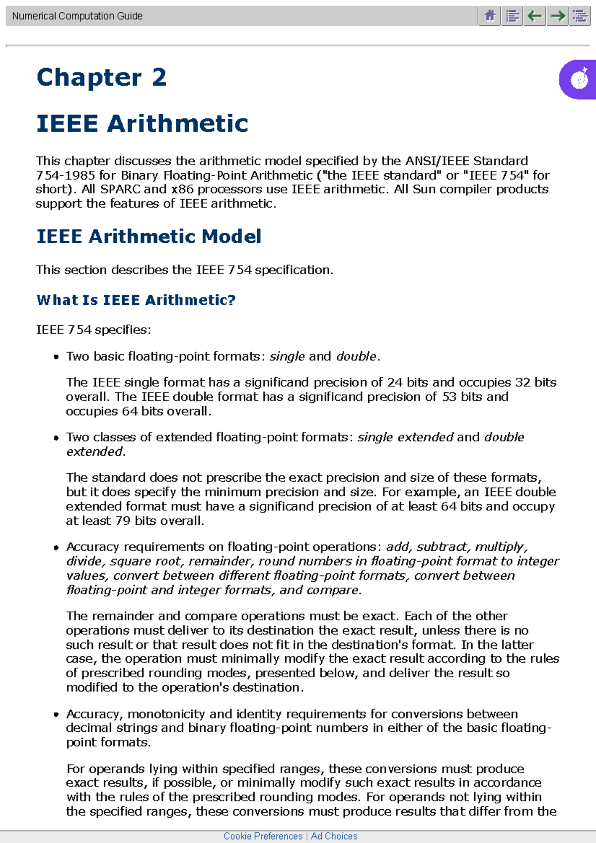 Ieee Arithmetic Electrical Numerical Computation Guide Chapter 2 2397