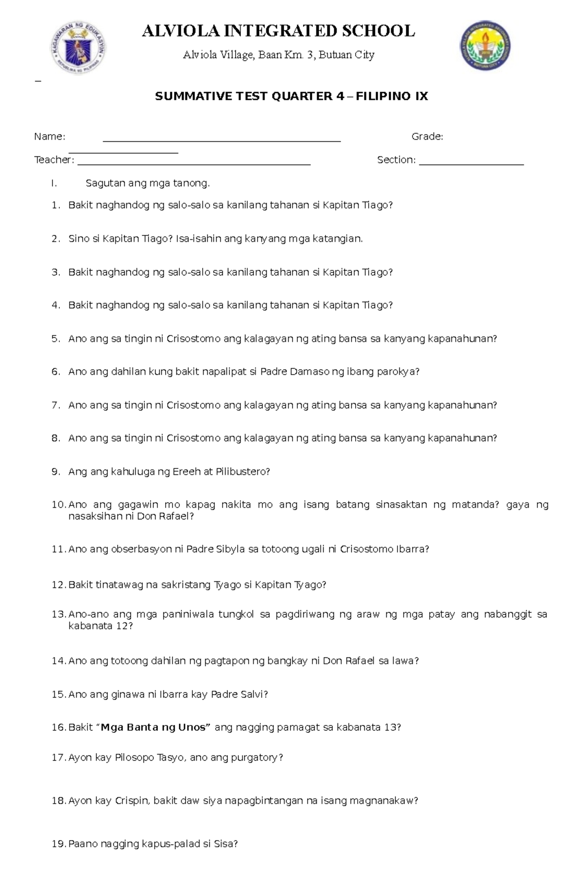 Bribri - Anonymous - ALVIOLA INTEGRATED SCHOOL Alviola Village, Baan Km ...
