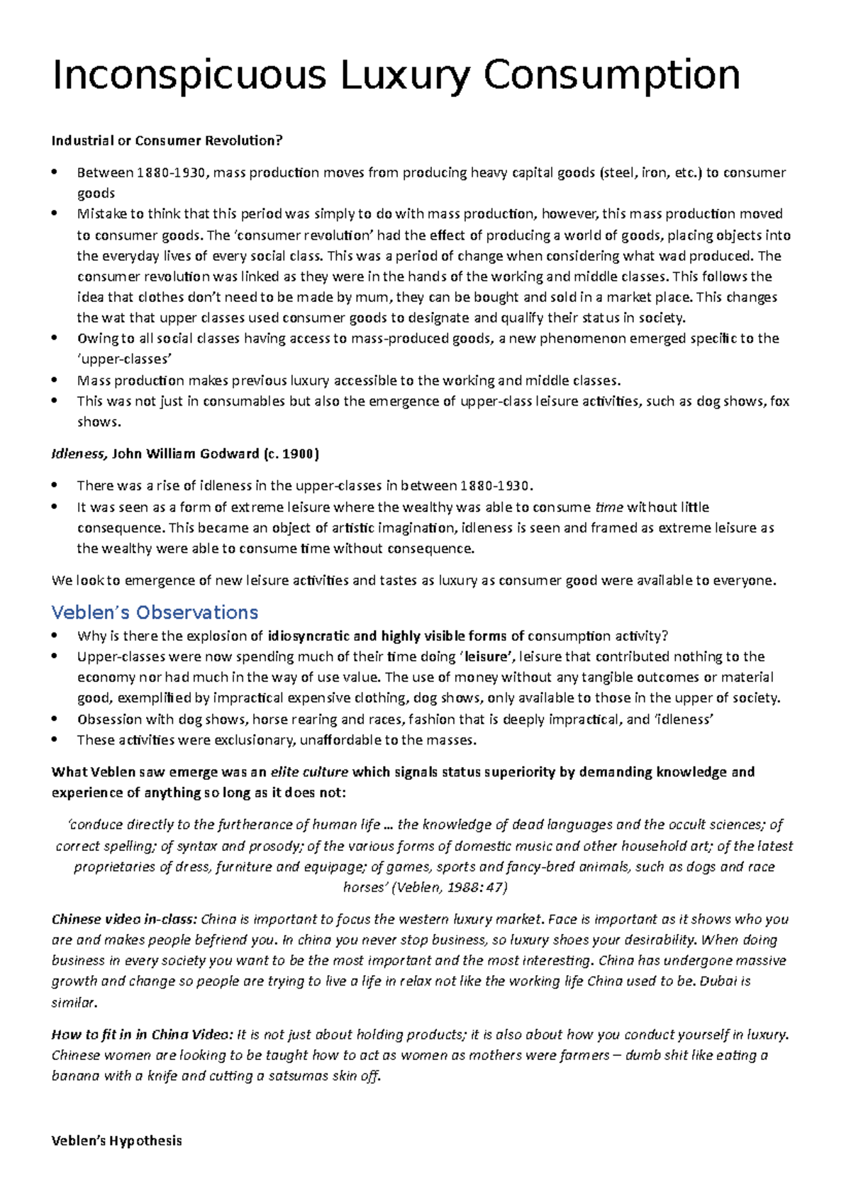 Lec8 - Inconpicous Luxury Branding - Inconspicuous Luxury Consumption ...