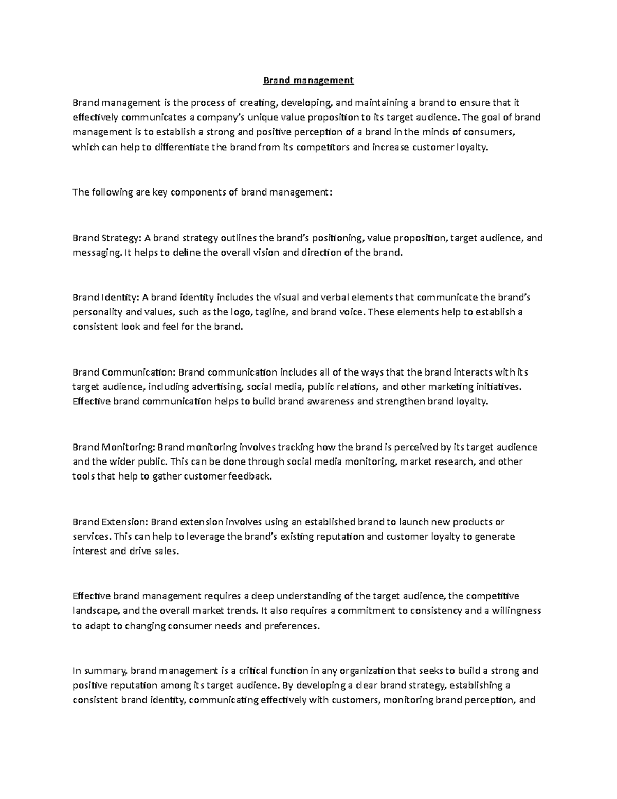 Brand management - Brand management Brand management is the process of ...