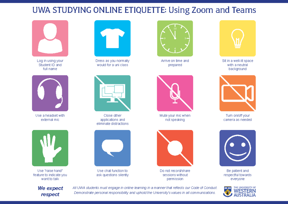 UWA Studying Online Etiquette - Using Zoom and Teams - UWA STUDYING ...