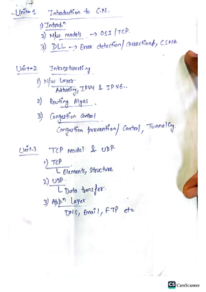 Computer network b.tech handwritten notes - Studocu
