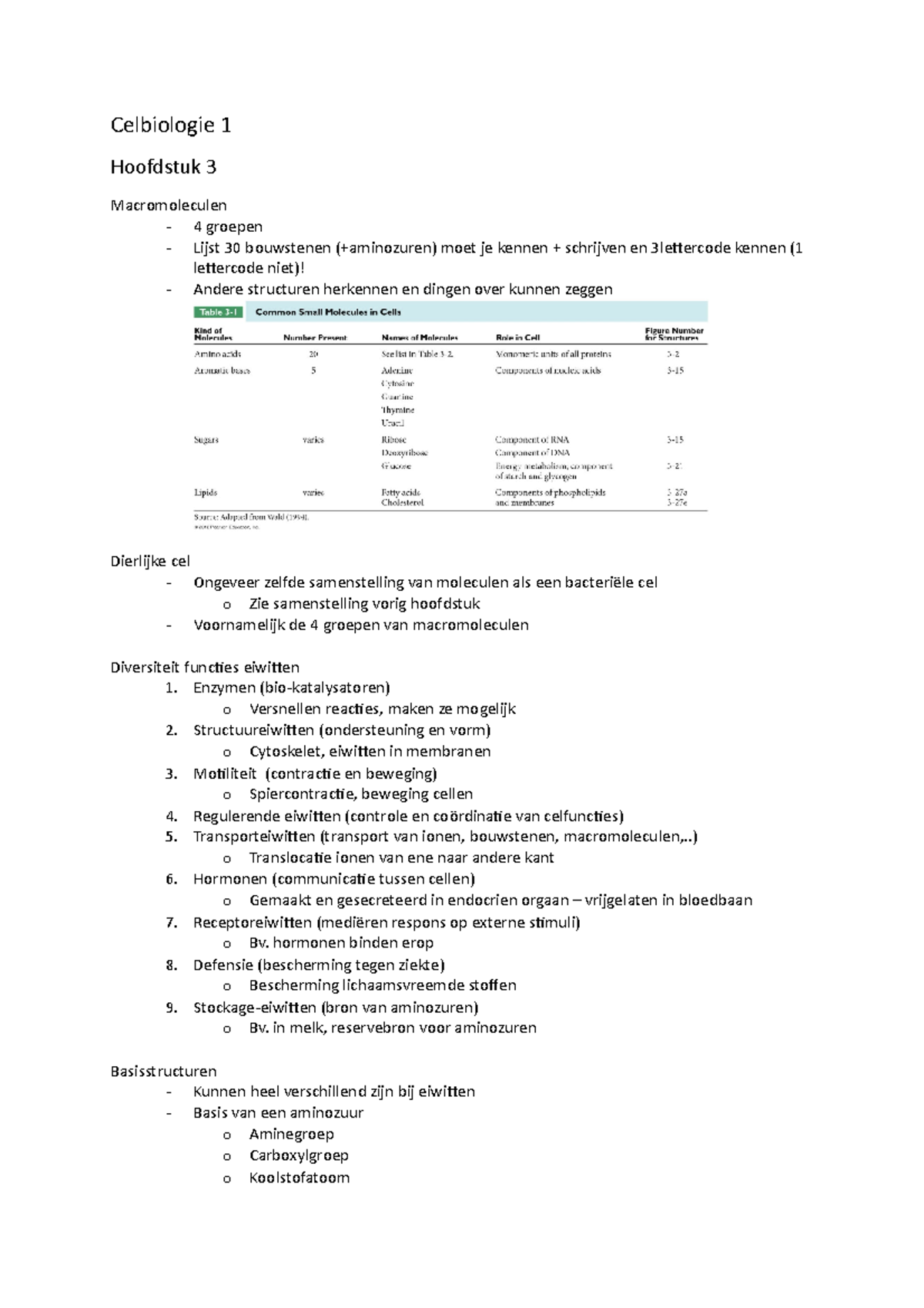 Celbio 1 Hoofdstuk 3 Bollen Celbiologie 1 Hoofdstuk 3