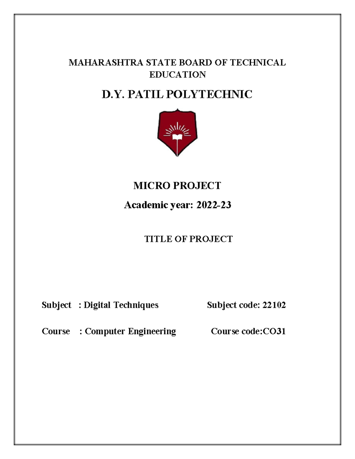 Abrar dte projectmicroproject - ####### MAHARASHTRA STATE BOARD OF TECHNICAL ####### EDUCATION D ...