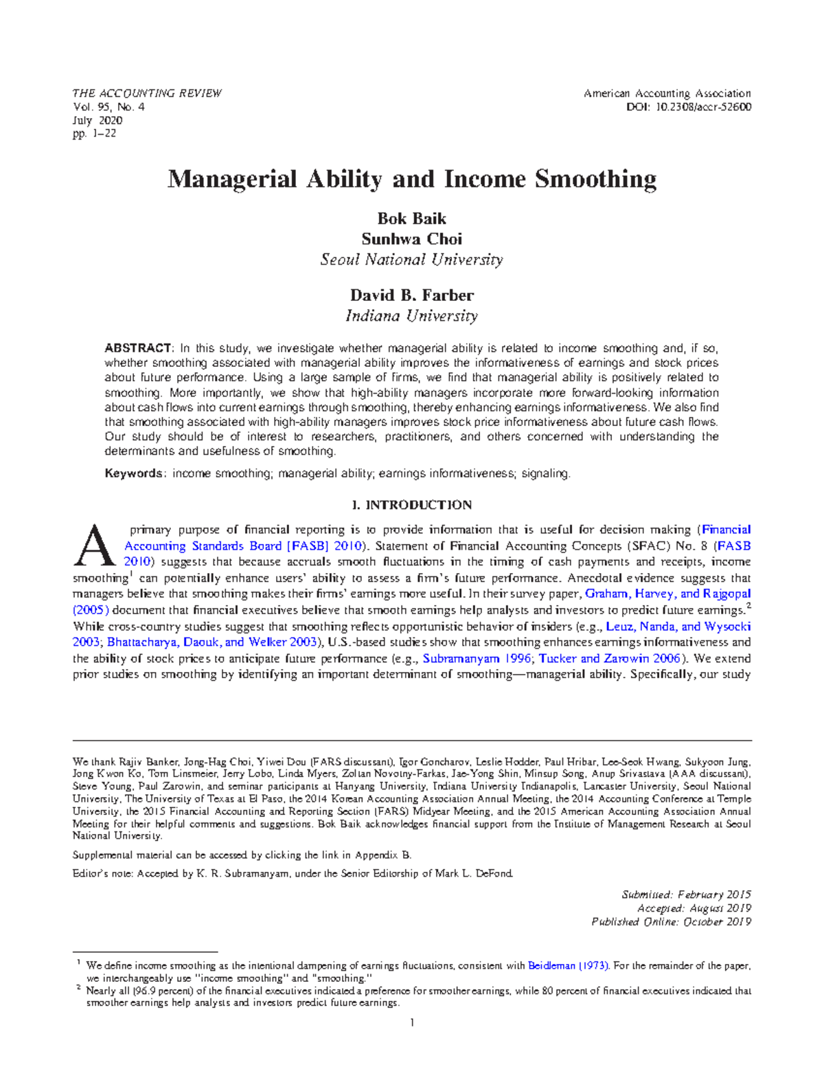 AR 2020 95(4) Managerial Ability and Income Smoothing - THE ACCOUNTING ...