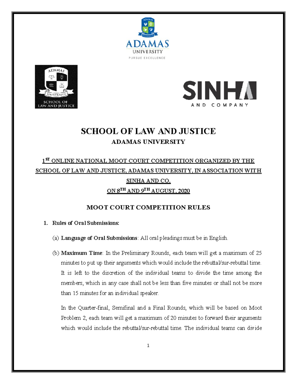 Moot-Court-Rules - Basic guidelines - SCHOOL OF LAW AND JUSTICE ADAMAS ...