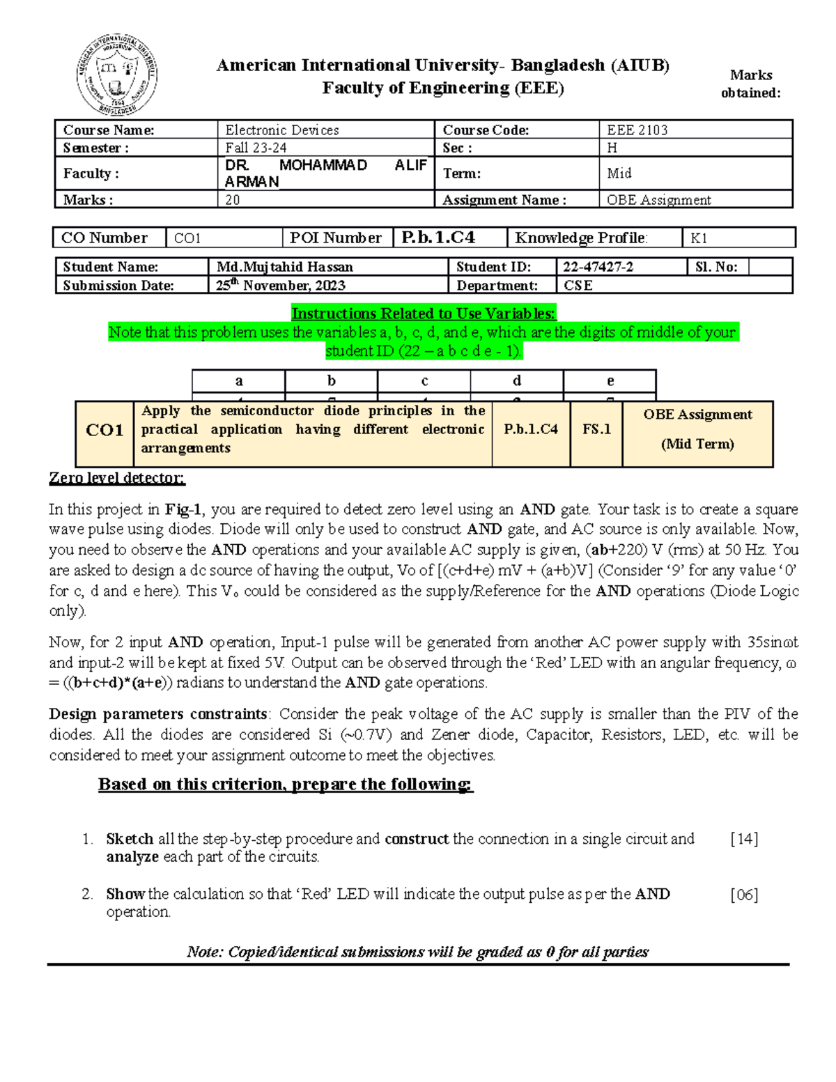 Mujtahidddddddddd - American International University- Bangladesh (AIUB ...