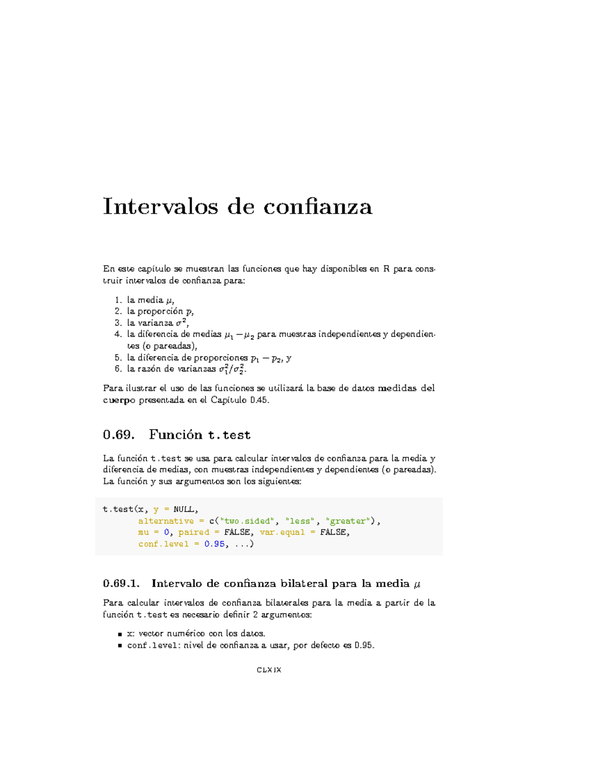 ICondicionalesta - Intervalos de confianza En este capítulo se muestran las funciones que hay ...