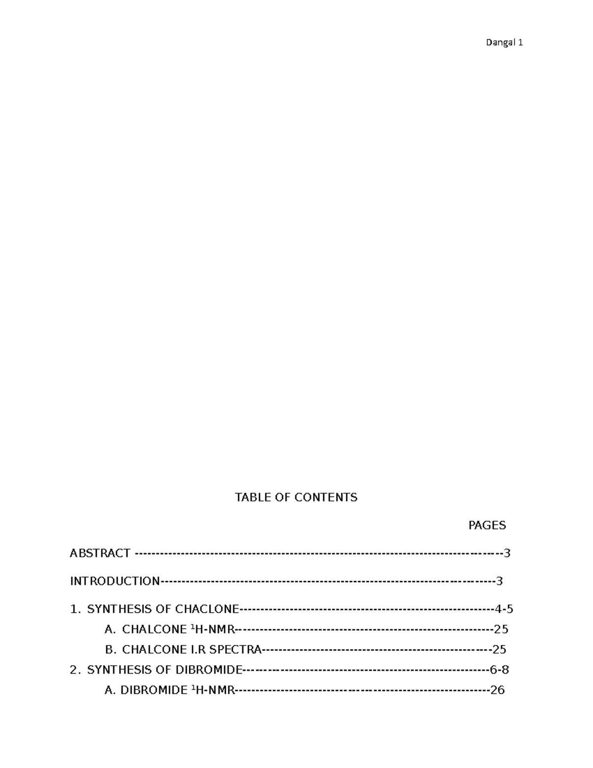 ORGO LAB II Report - explanation of chalcones in scientific settings ...