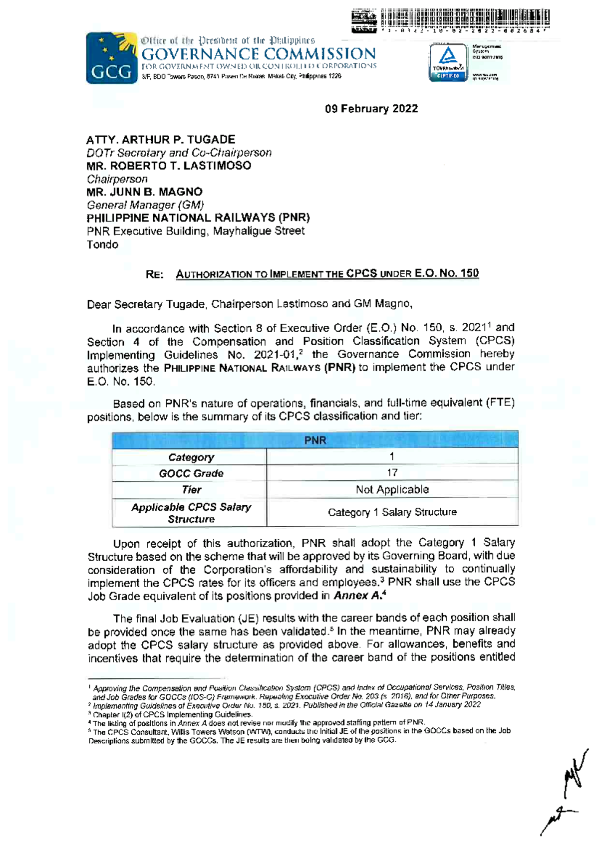 CPCS Authorization - none - corporate law - Studocu