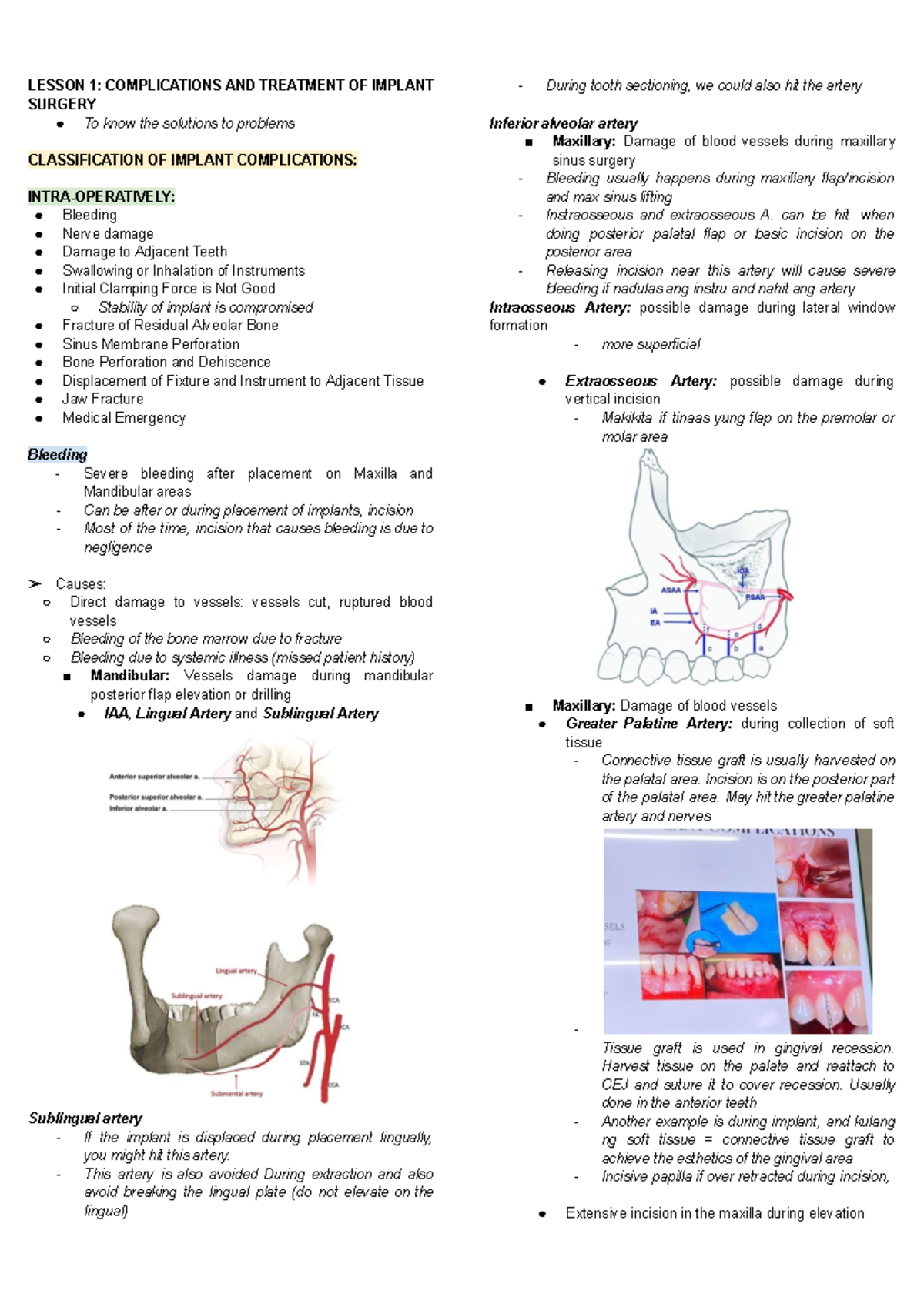 BDI- Midterms-3 - Basic dental implantology midterm notes - LESSON 1 ...