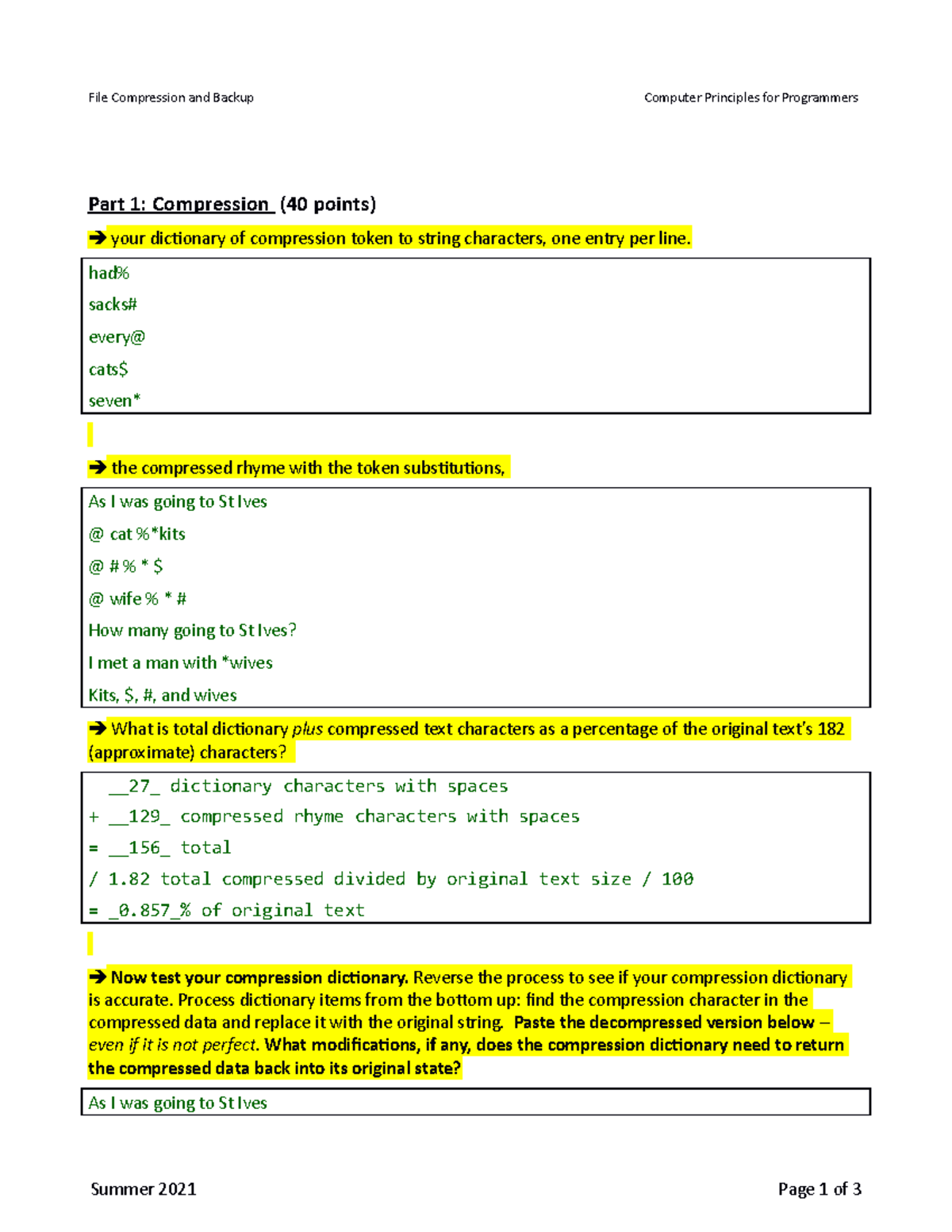 Cpr Week9 Activity File Compression And Backup Computer Principles For Programmers Part 1 6112