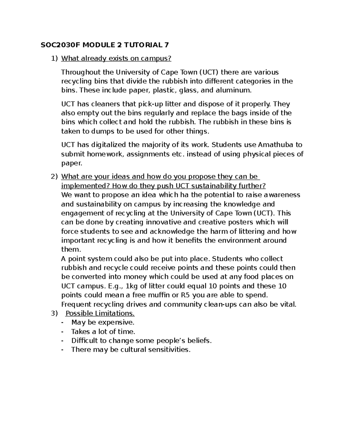 SOC2030F Module 2 Tutorial 7 - SOC2030F MODULE 2 TUTORIAL 7 What ...