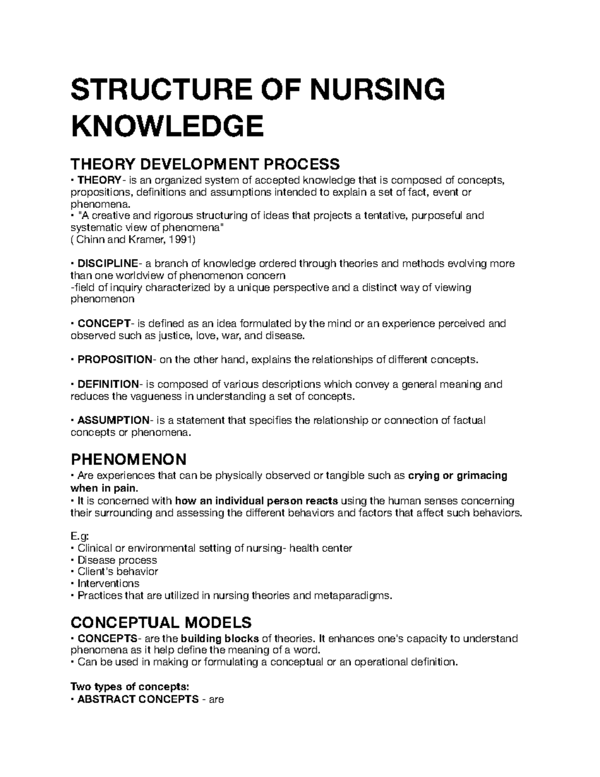 BSN 1 Theoretical Foundations of Nursing - Structure OF Nursing ...