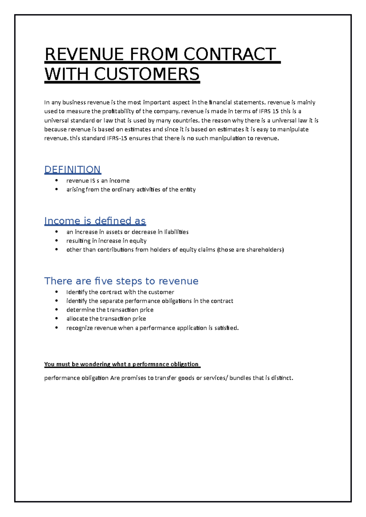 Revenue FROM Contract WITH Customers - REVENUE FROM CONTRACT WITH ...