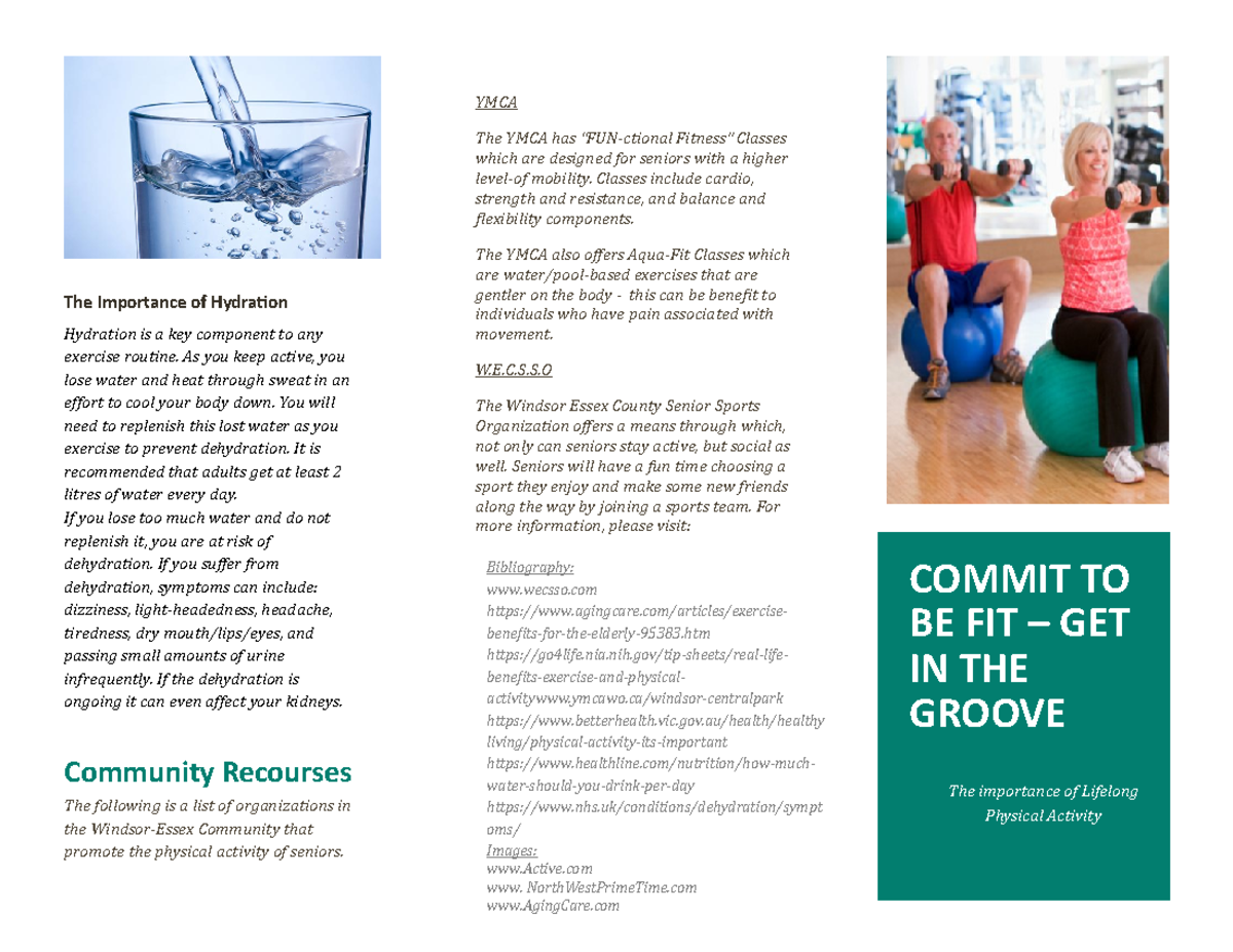 Brochure - YMCA The YMCA has “FUN-ctional Fitness” Classes which are ...