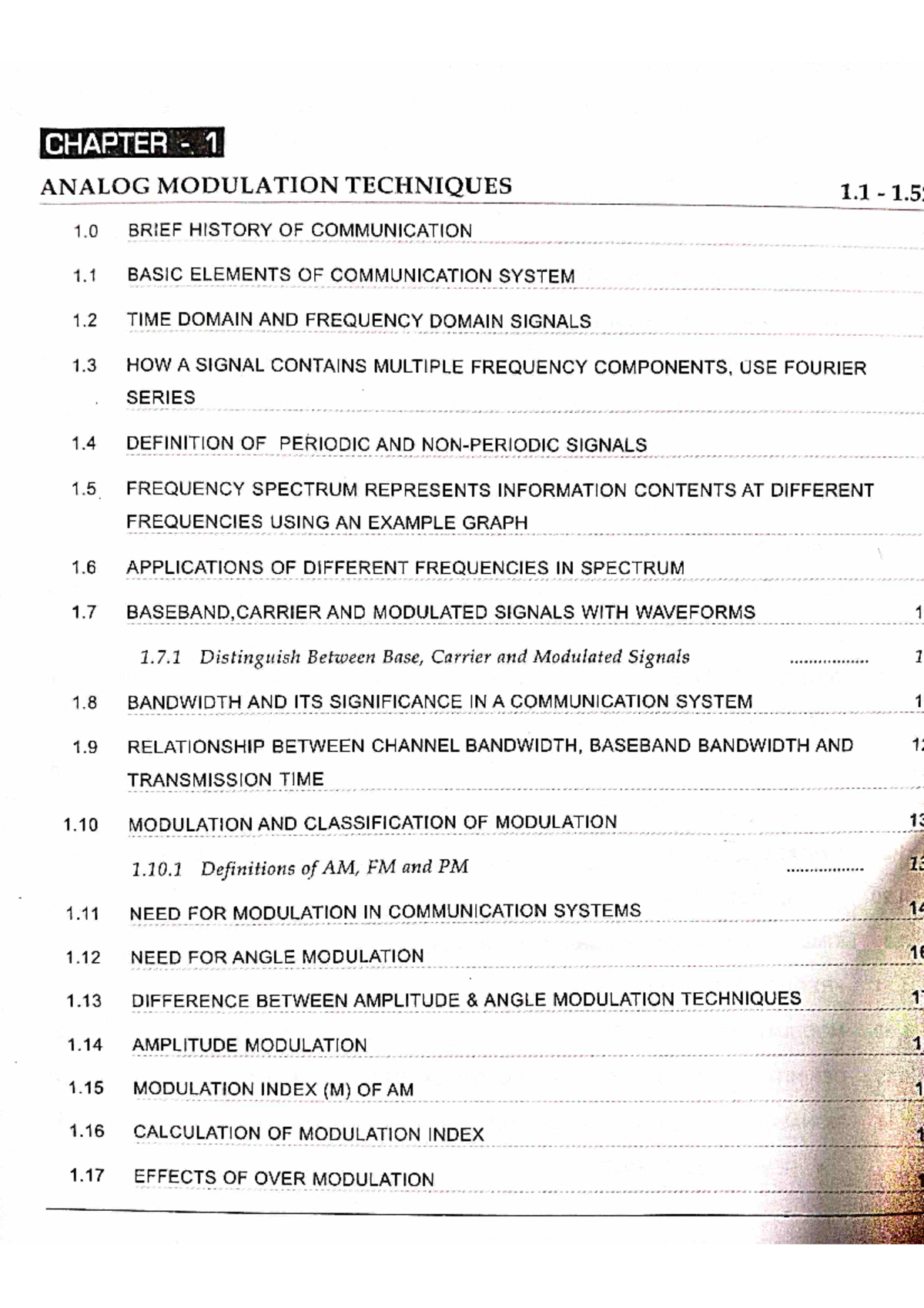 Analogcommunications(AC) - CHAPTER 1 ANALOG MODULATION TECHNIQUES 1 1 1 BRIEF HISTORY OF - Studocu