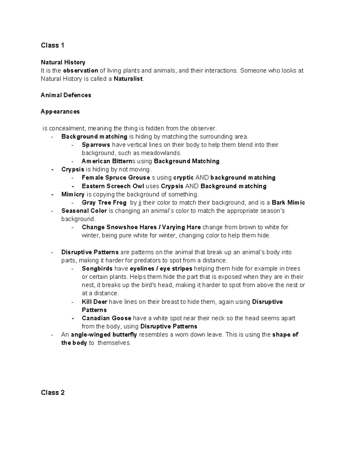 Biol1902 - Class 1 Natural History It is the observation of living ...