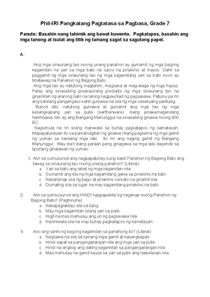 Pagbasa at pagsulat 1 - LYCEUM OF TUAO TUAO, CAGAYAN, PHILIPPINES E ...