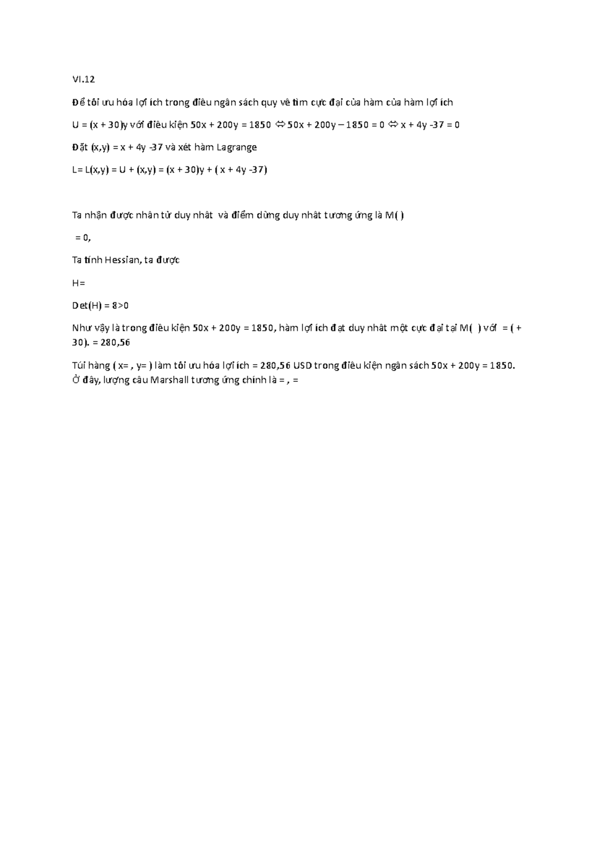 ddfyffydststtfky - VI. Đ ể tốối ưu hóa l i ích trong điềều ngân sách ...