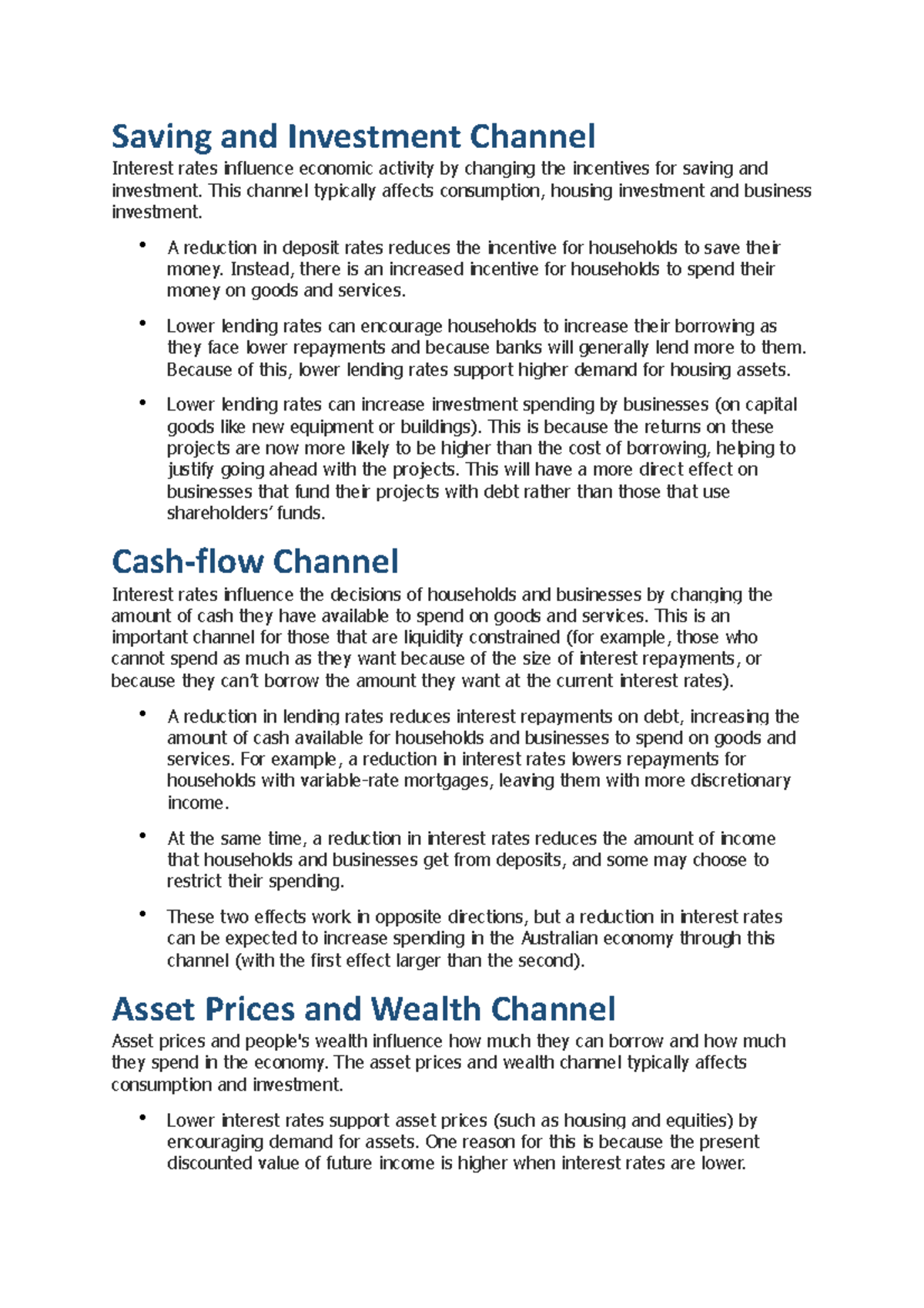 savings and investment channel - Saving and Investment Channel Interest ...