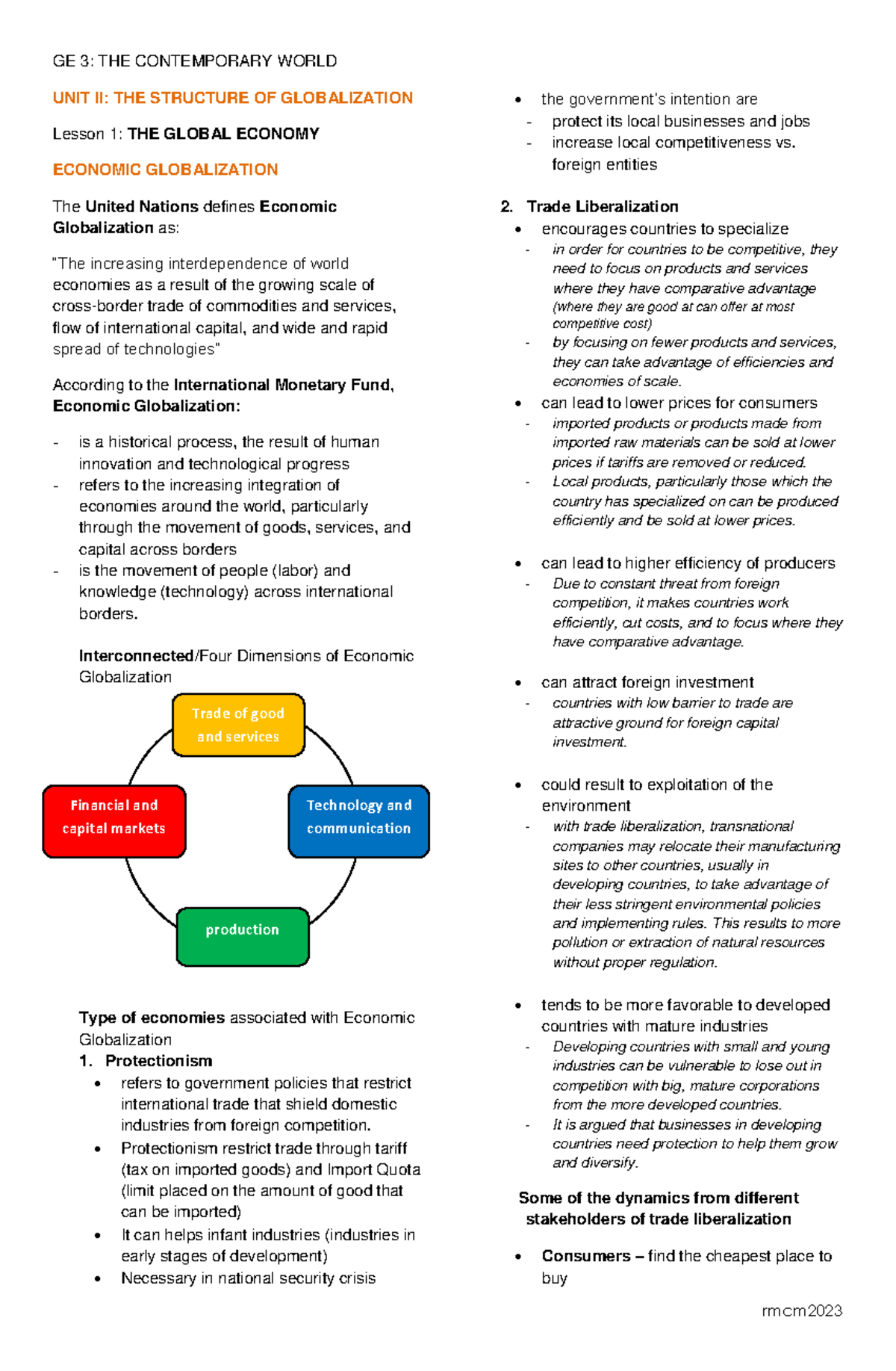 Inbound 2697711737846789180 - UNIT II: THE STRUCTURE OF GLOBALIZATION ...