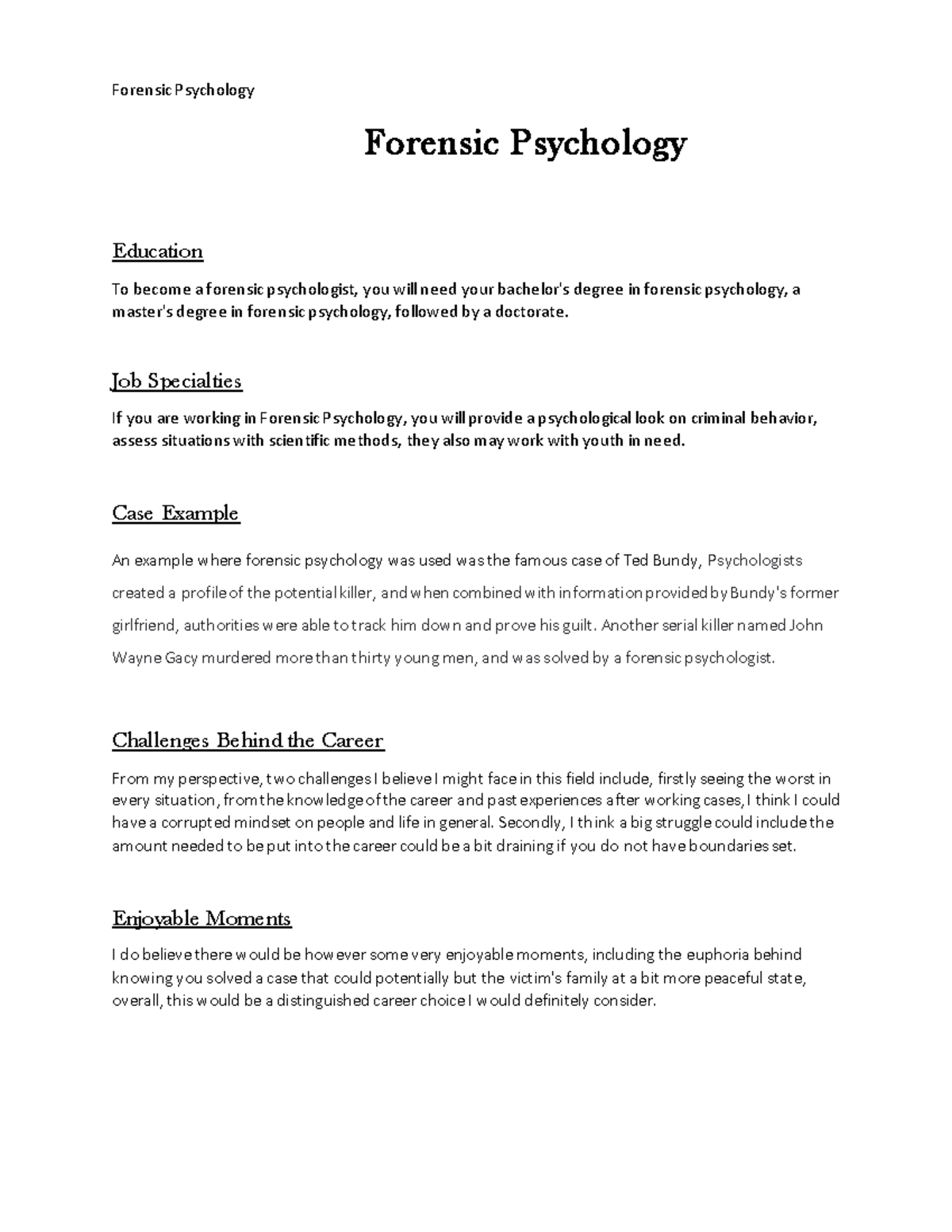 Forensic science - Forensic Psychology Forensic Psychology Education To ...