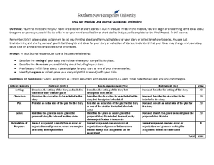 ENG 349 Final Project I Guidelines and Rubric - Your final project for ...