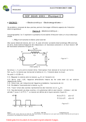 TD - N°2 : Partie Electrocinétique - 1/ TD - N°2 : Partie Electrocinétique Exercice 1 ...