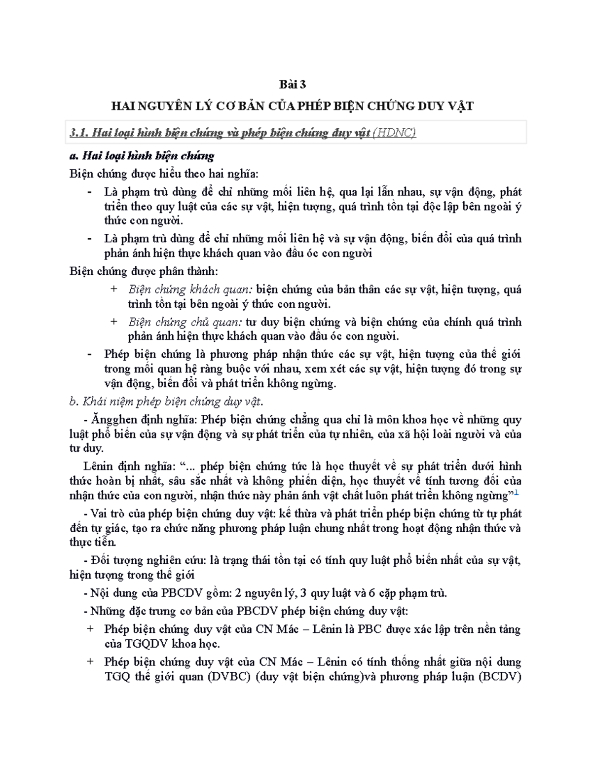 Bai 3 Hai nguyen ly co ban cua phep bien chung duy vat - Bài 3 HAI NGUYÊN LÝ CƠ BẢN CỦA PHÉP ...