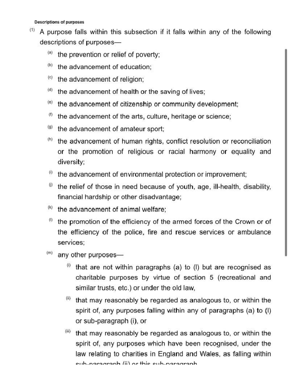 Charitable Purpose Trust Statute Provisions - Company Law - Studocu