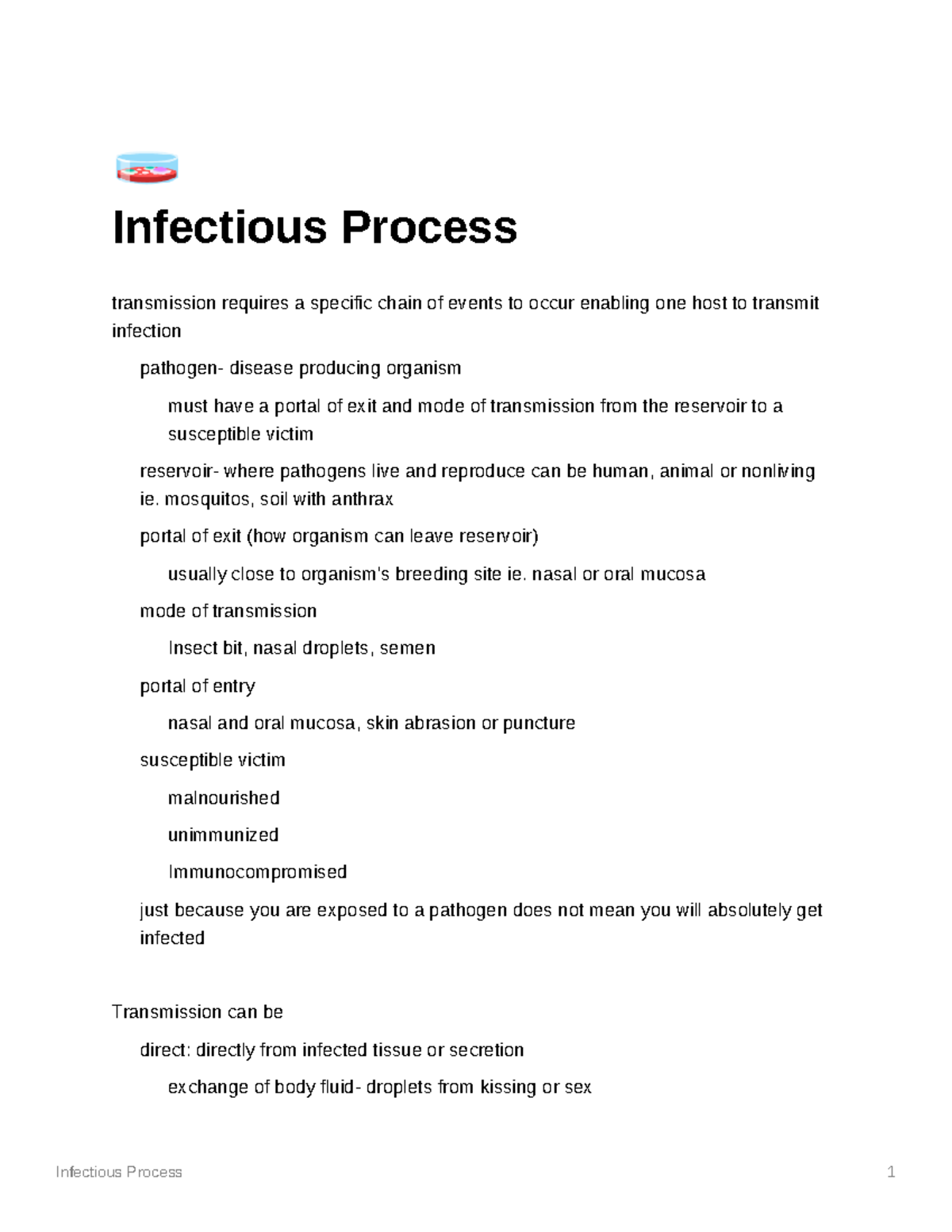 Infectious Process - Christine Woods - Infectious Process 1 🧫 ...